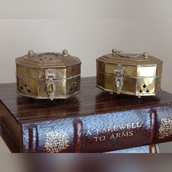 Accents | Set Of 2 Vintage 196s Brass Cricket Boxes | Poshmark